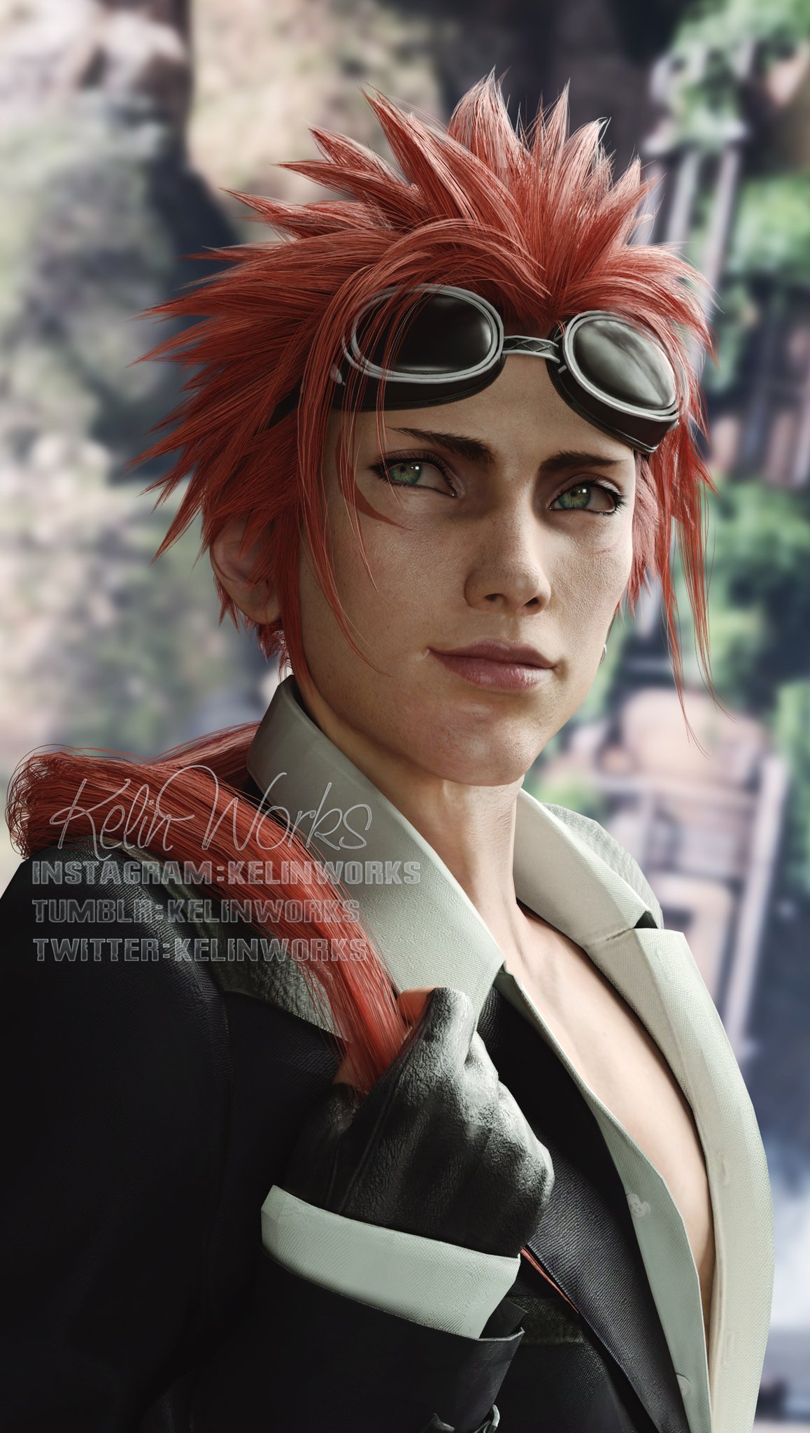 Lina 🦝 | Biohazard ☣️ on Twitter: "Reno #3dart #SquareEnix #FinalFantasy7Remake #FF7Remake # ...
