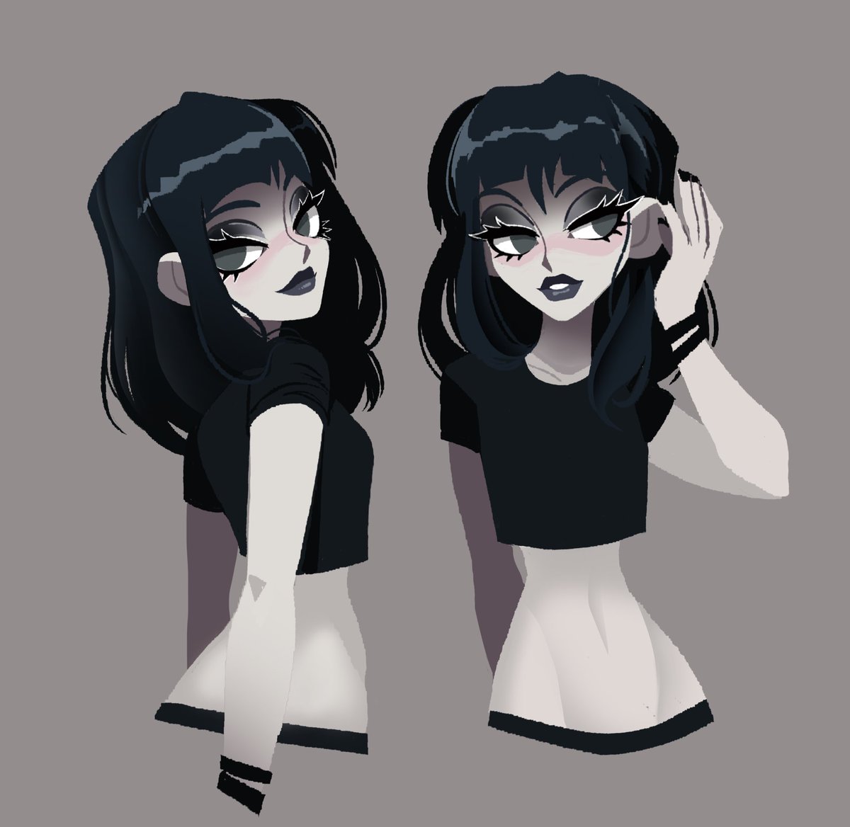「I wanted a goth girl OC so I made her ha」| ️ Max Monroyのイラスト