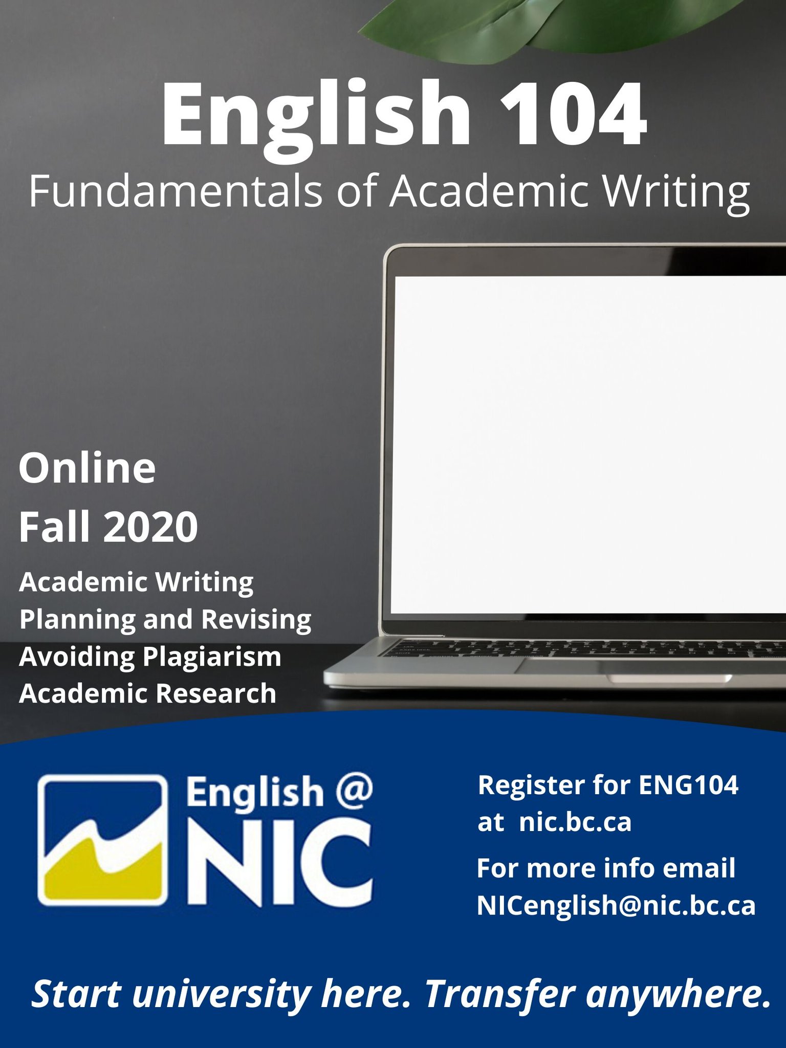 English @ NIC on Twitter: "English 104 works to ease students in (or ...