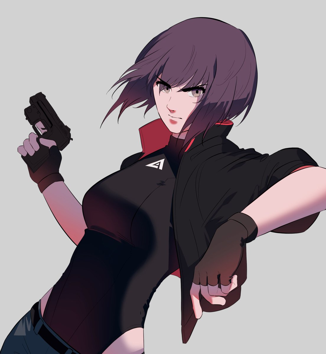 「motoko and purin for @Kuvshinov_Ilya !!!」|solis ☀️のイラスト