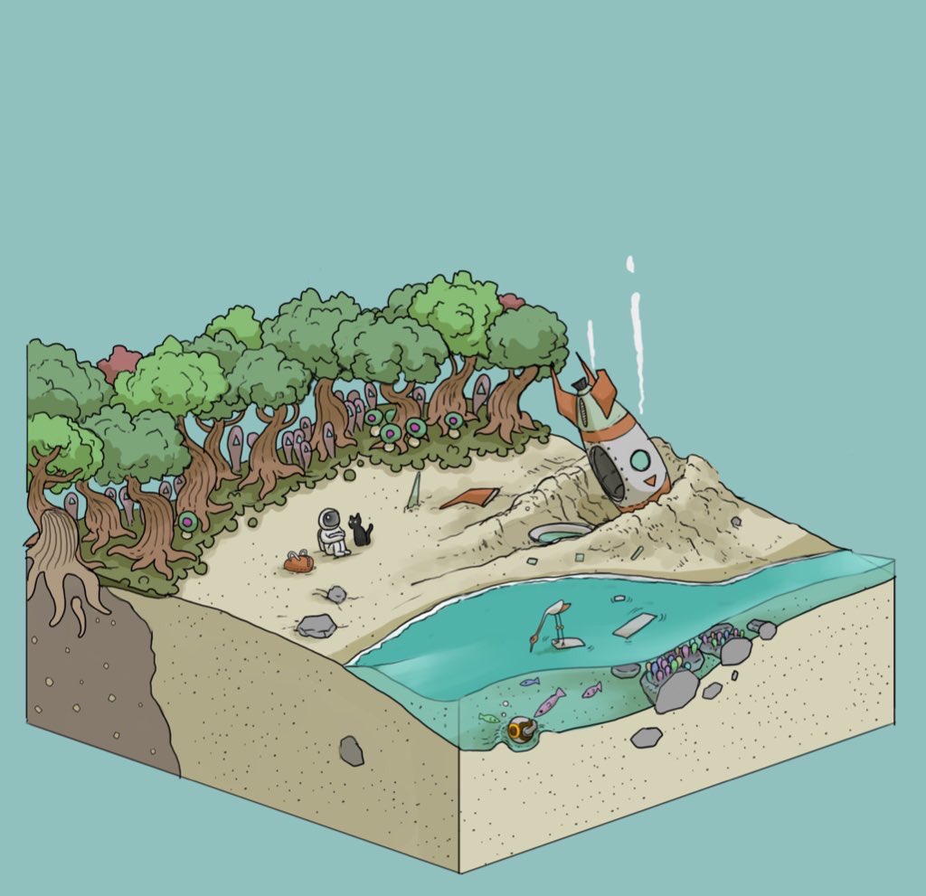 gozz/ごず🏝絵本『無人島漂着100日日記』発売中 on Twitter: "#海洋恐怖症 目覚めるとそこは… https://t.co/pVm39jwPkj" / Twitter