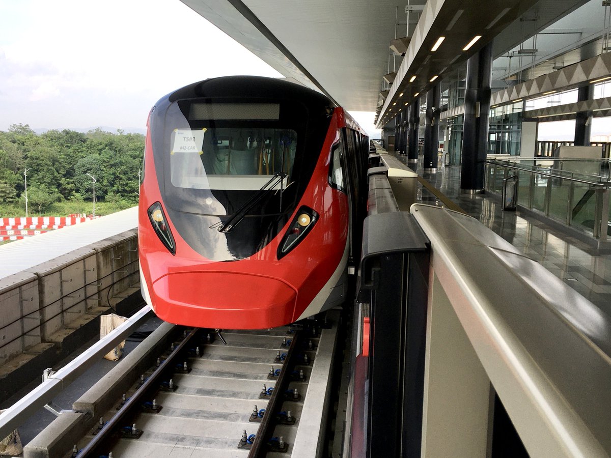 First set of the Klang - Bandar Utama LRT 3 rolling stock arrives to be ...