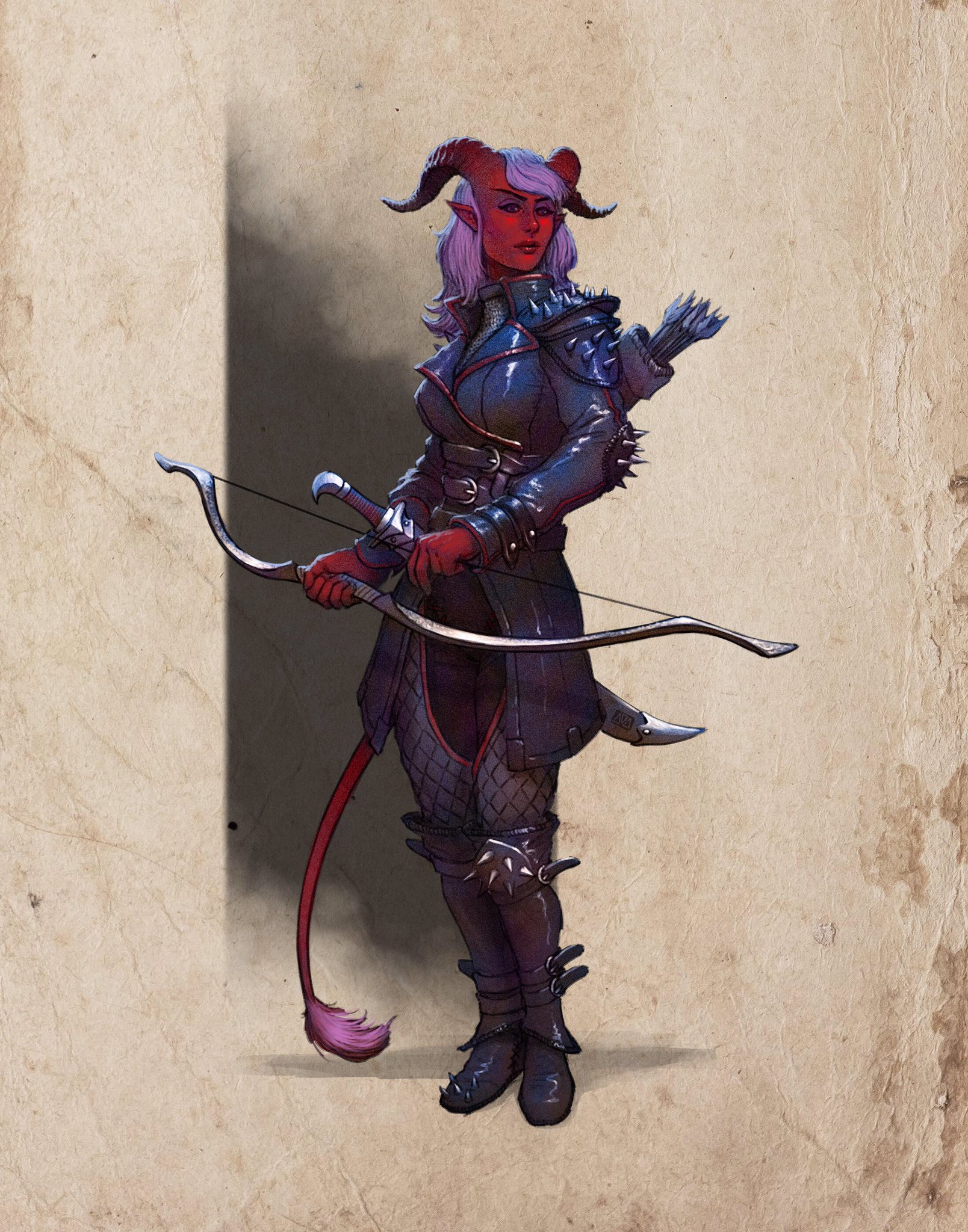Tiefling Female Fighter