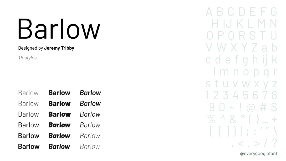 Barlow - Graphic Design Font discovery #5
