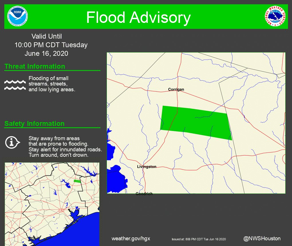 The National Weather Service in League City has Issued a Flood Advisory ...