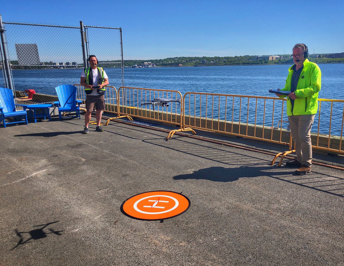 The CBCNS drone team out on the Halifax waterfront today. | Brett ...