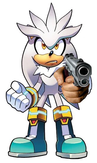 Silver The Hedgehog With A Gun