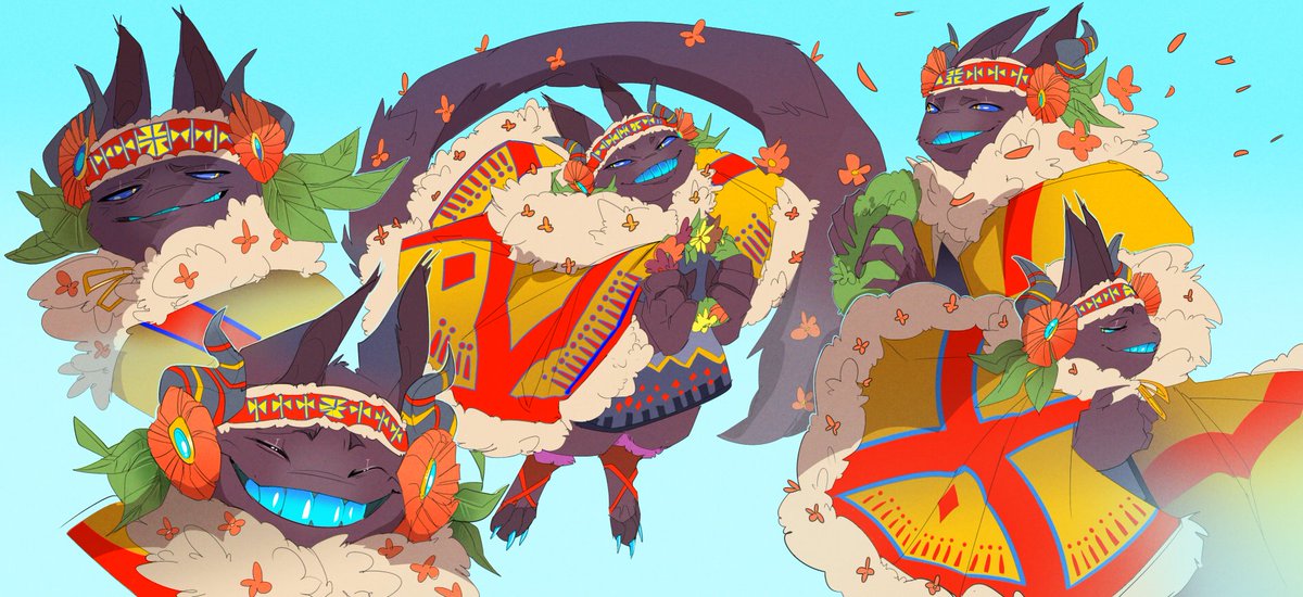 「Moonam・Maeenam. She is a monster dressed」|目猫カラス(めみょう)@仕事募集中のイラスト