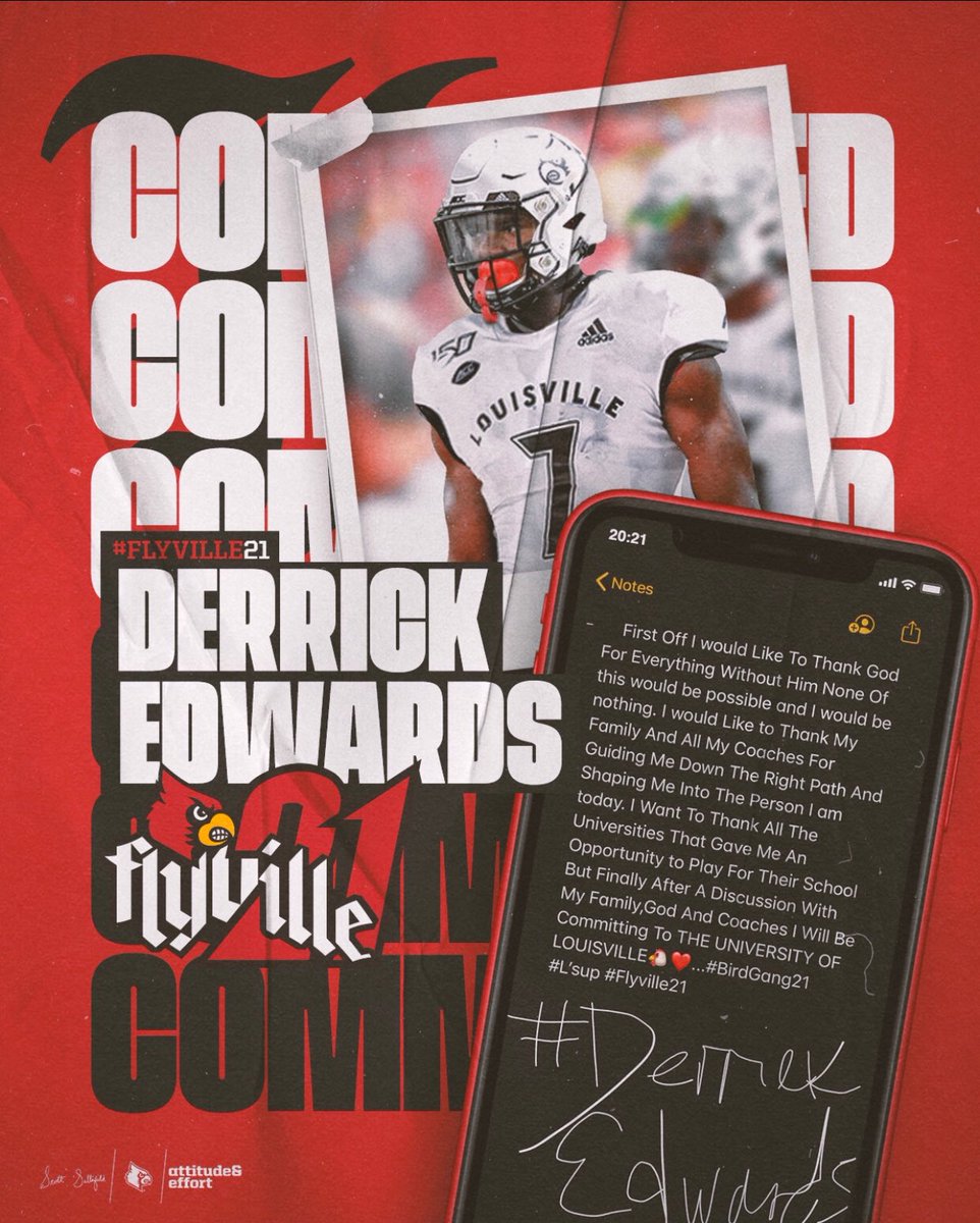 2021 3* CB Derrick Edwards commits to Louisville : r/CFB