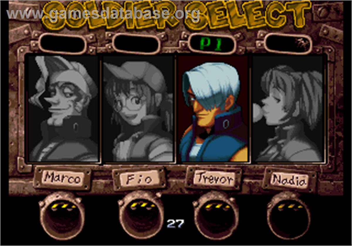 Metal Slug Character Select