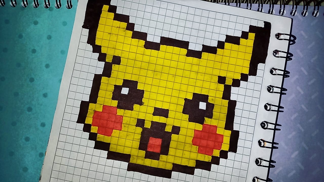 Pikachu Pixel Art Grid