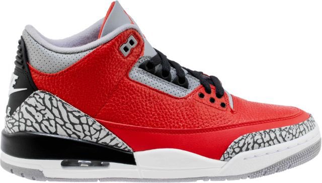 AIR JORDAN RETRO 3 SE RED CEMENT MENS LIFESTYLE SHOE (FIRE RED/CEMENT ...