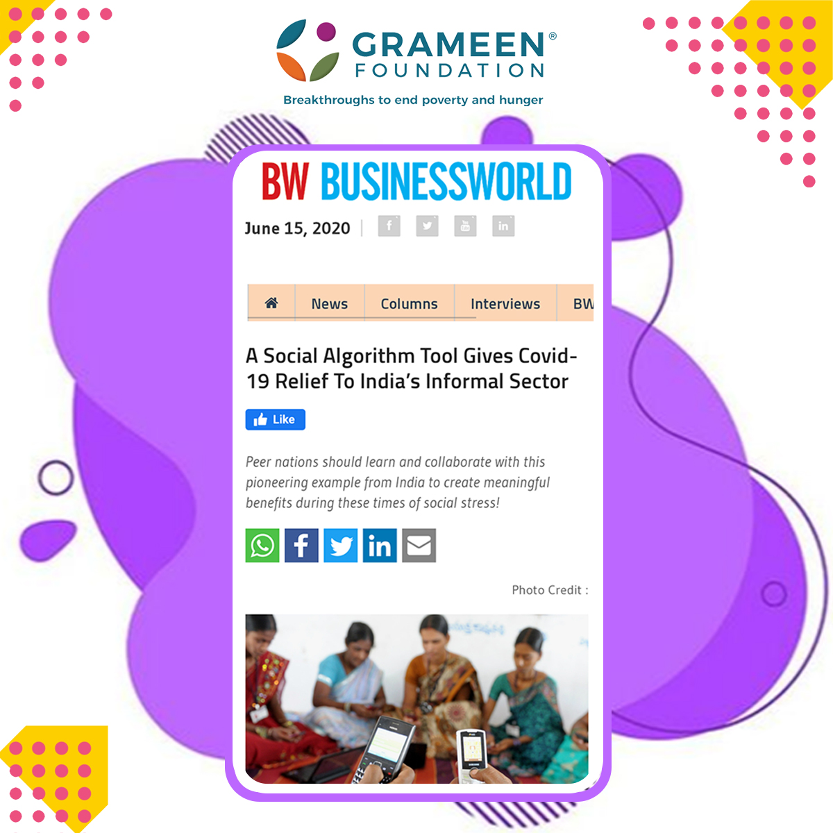 Grameen Foundation – Breakthroughs to end poverty and hunger