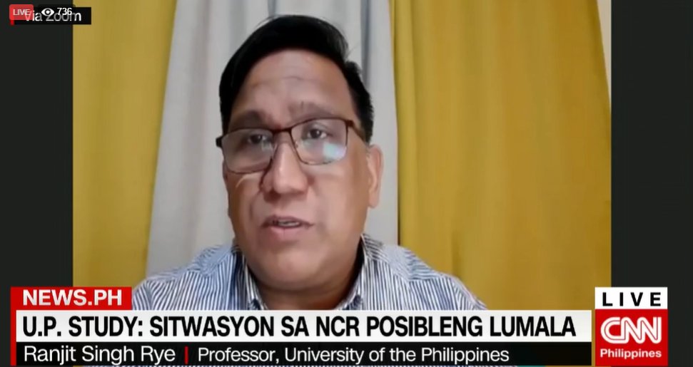 CNN Philippines on Twitter: "UP Professor Ranjit Rye: 'Yung paggalaw ng tao expected ang pagtaas ...