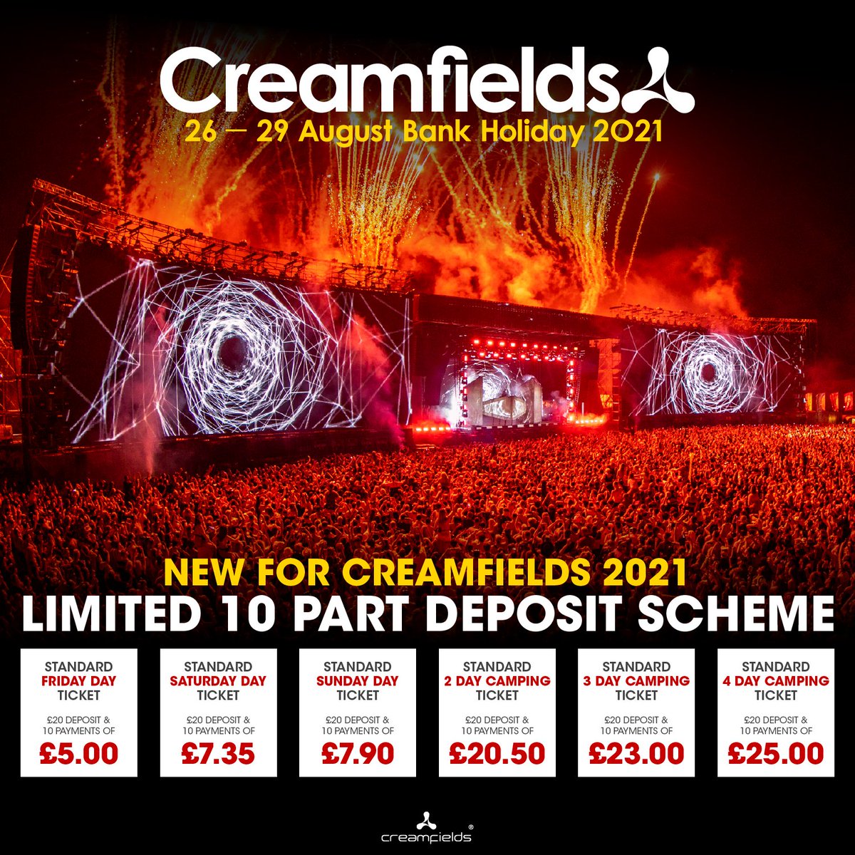 The most affordable Creamfields yet, payments from as little as £5 per ...