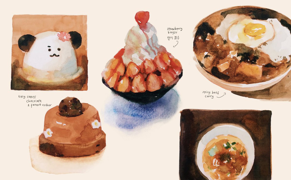 「some more food sketches ? 」|maddy 🍵のイラスト