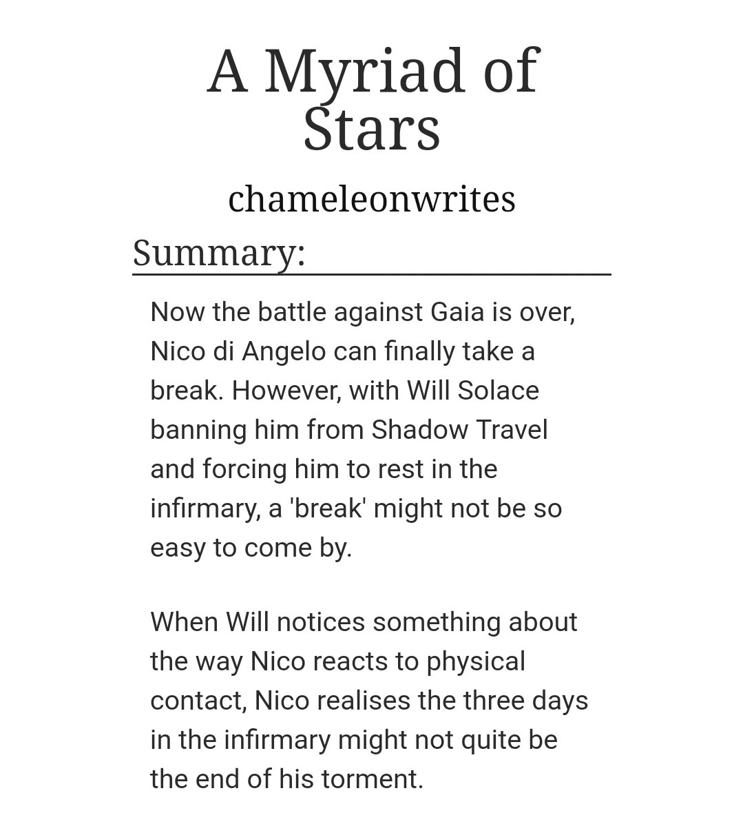 Solangelo Headcanons