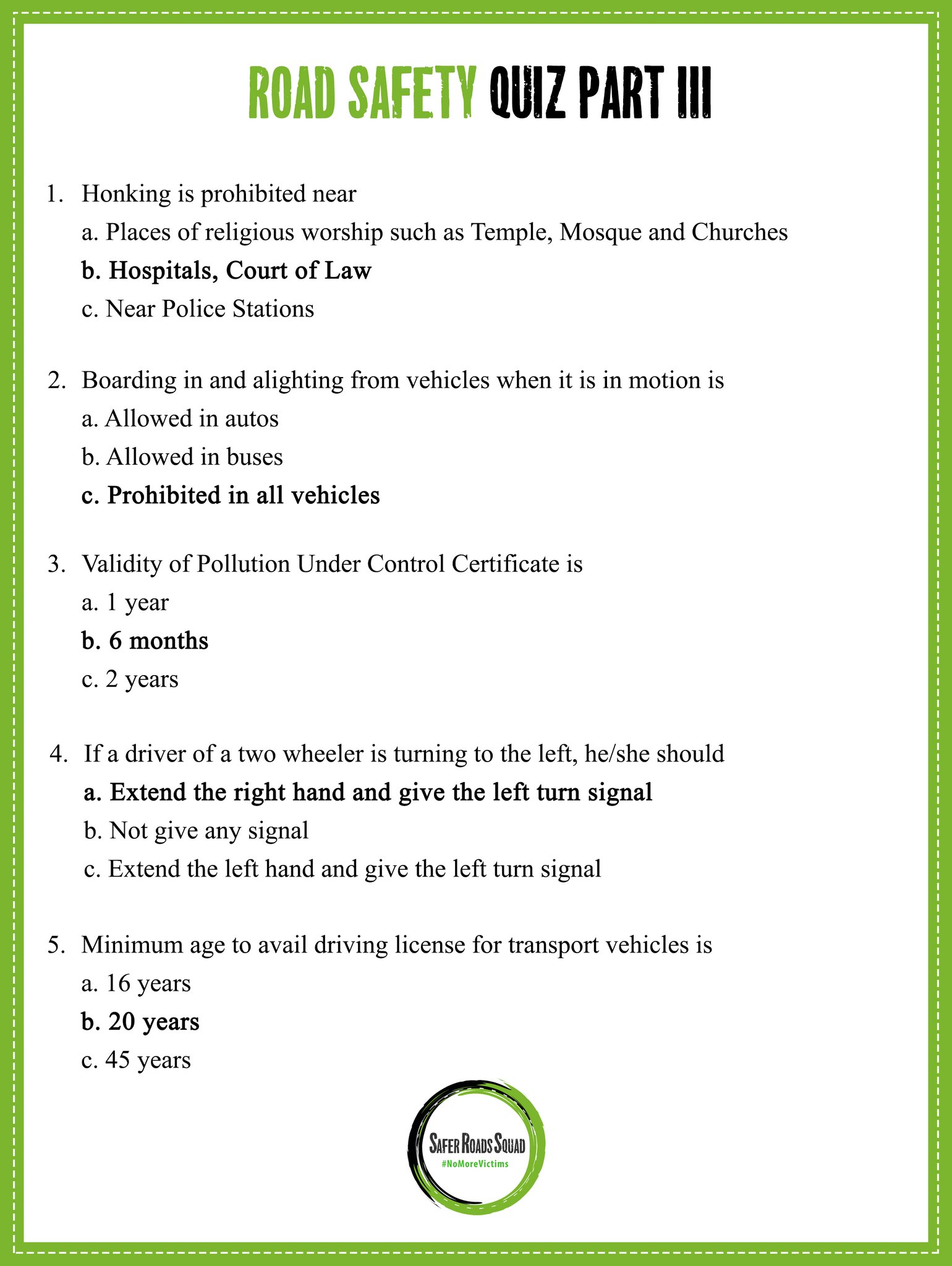 Road Safety Quizzes MyGovIndia On X: "How Well Do You Know About The