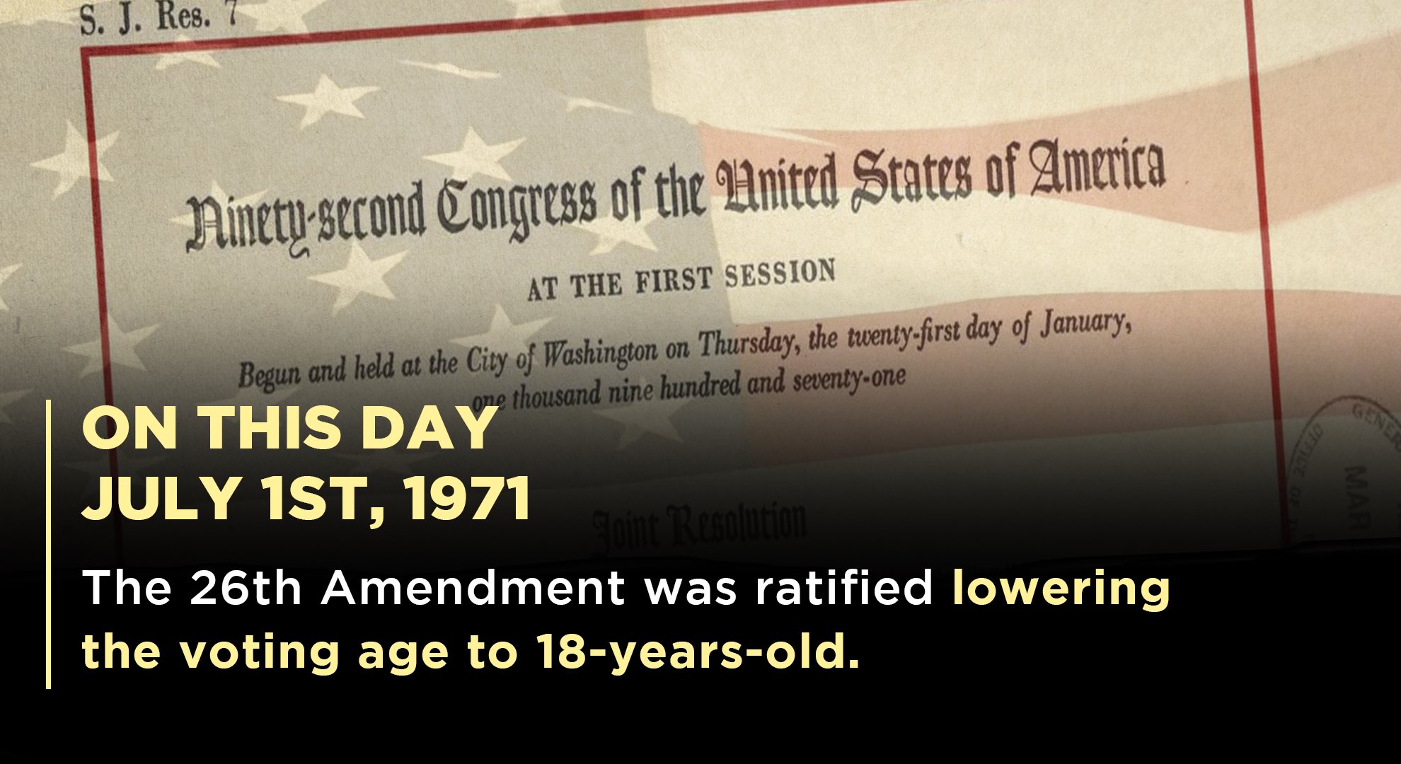 26th Amendment 1971