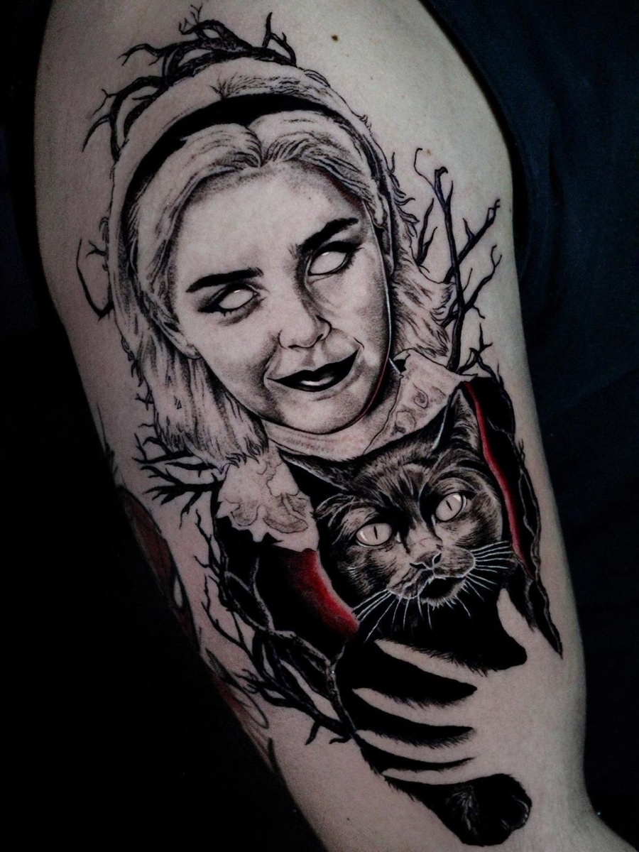 Sabrina Horror Tattoos Miranda Otto 'Chilling Adventures Of Sabrina'