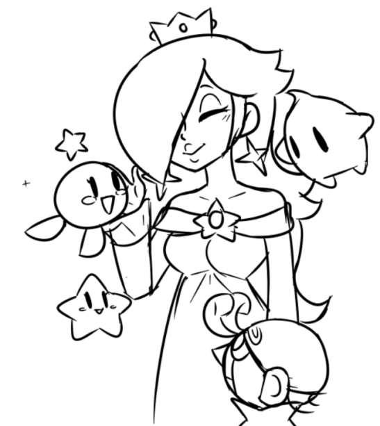 Rosalina And Luma Coloring Pages