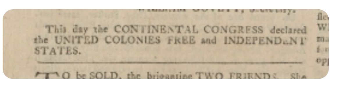 This Day in 1776: The Pennsylvania Evening Post breaks quite a big ...