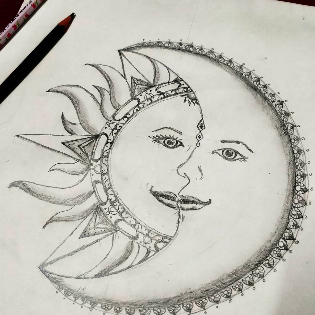 Eclipse Moon Drawings In Pencil