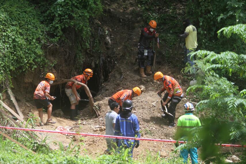 Ongoing search and rescue operations for two persons trapped inside a ...