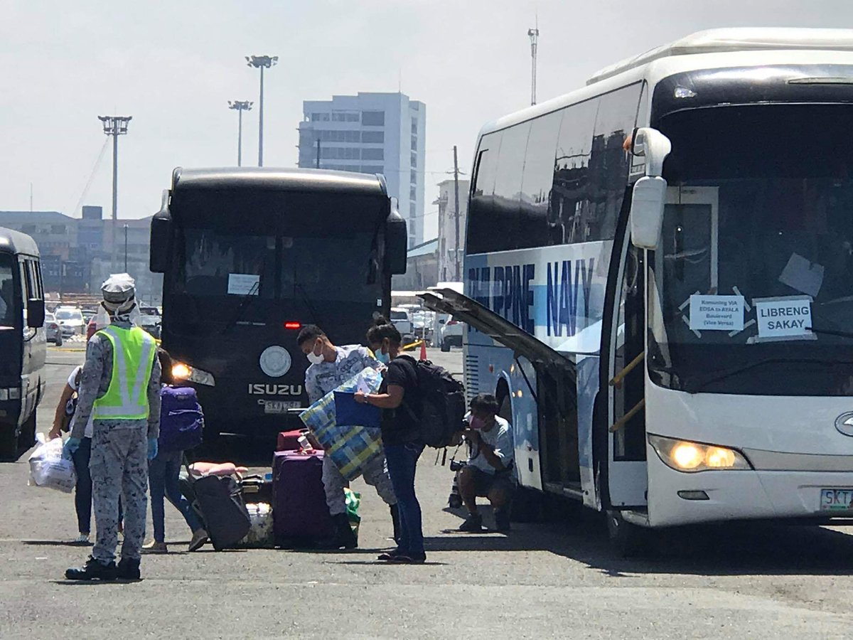 LOOK: At least 498 locally stranded individuals in Metro Manila boarded ...