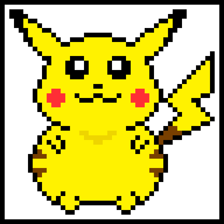 Pikachu Pixel Art Grid