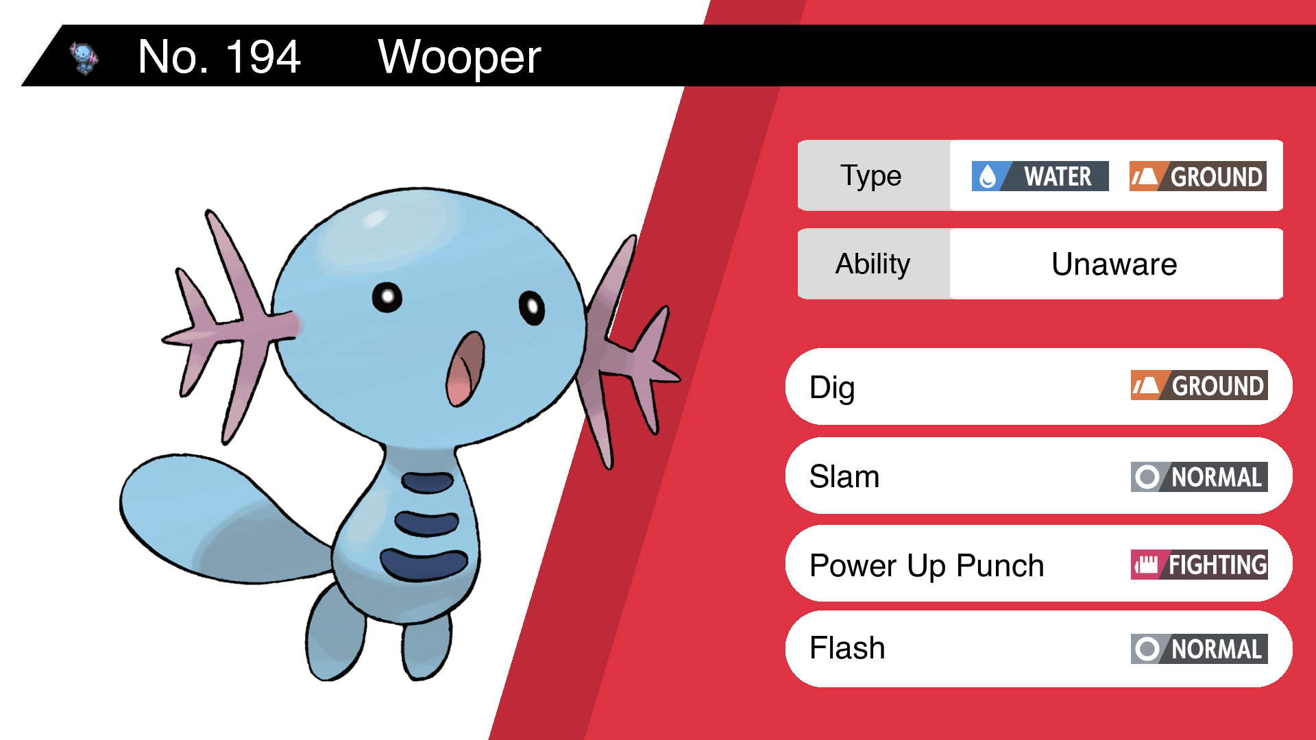 Wooper Evolution Chart