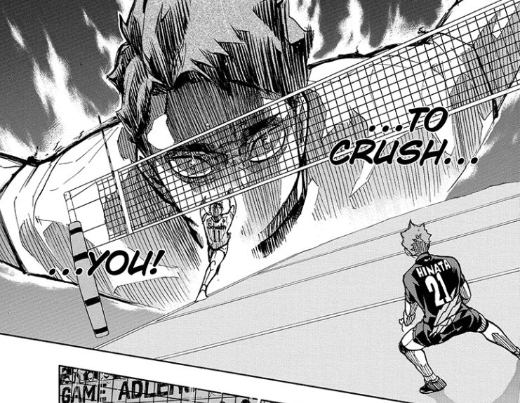 「HINATA WENT FROM RECEIVING USHIJIMA'S SPIKE WITH HIS FACE TO」zean💤 ...