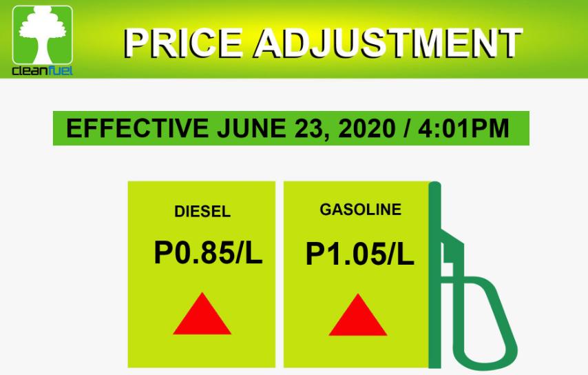 Advisory: Cleanfuel will implement fuel price adjustment, effective ...