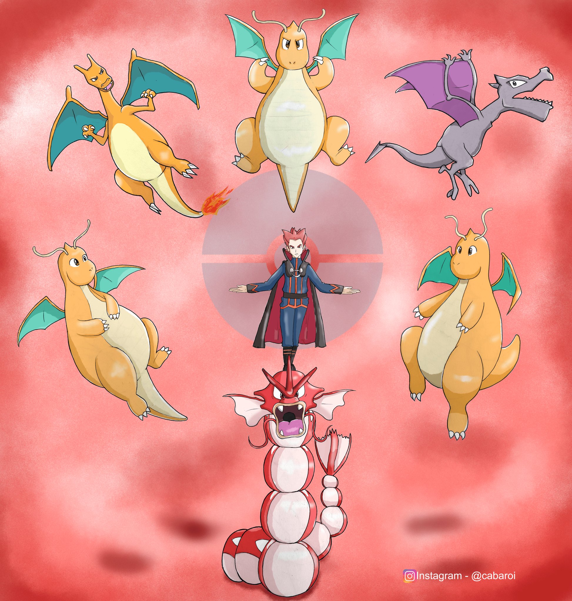 Dragonite Vs Charizard And Gyarados