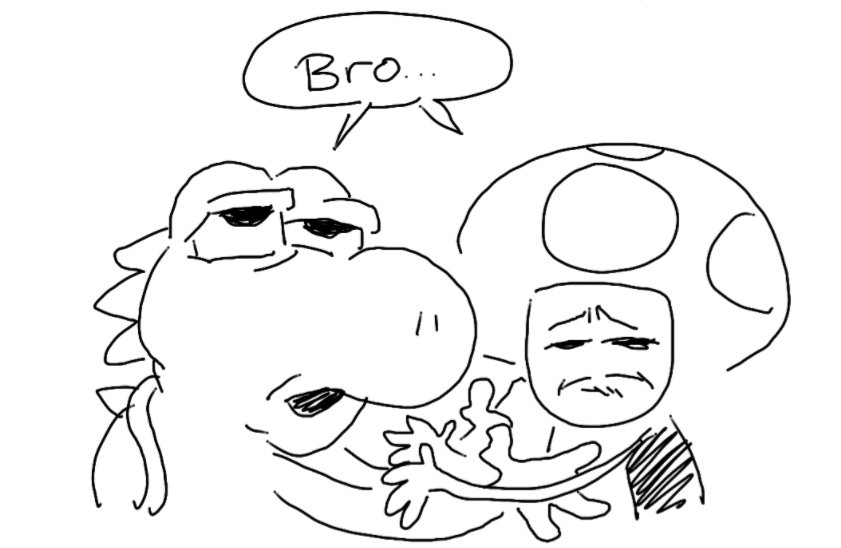 Toad And Yoshi Kissing