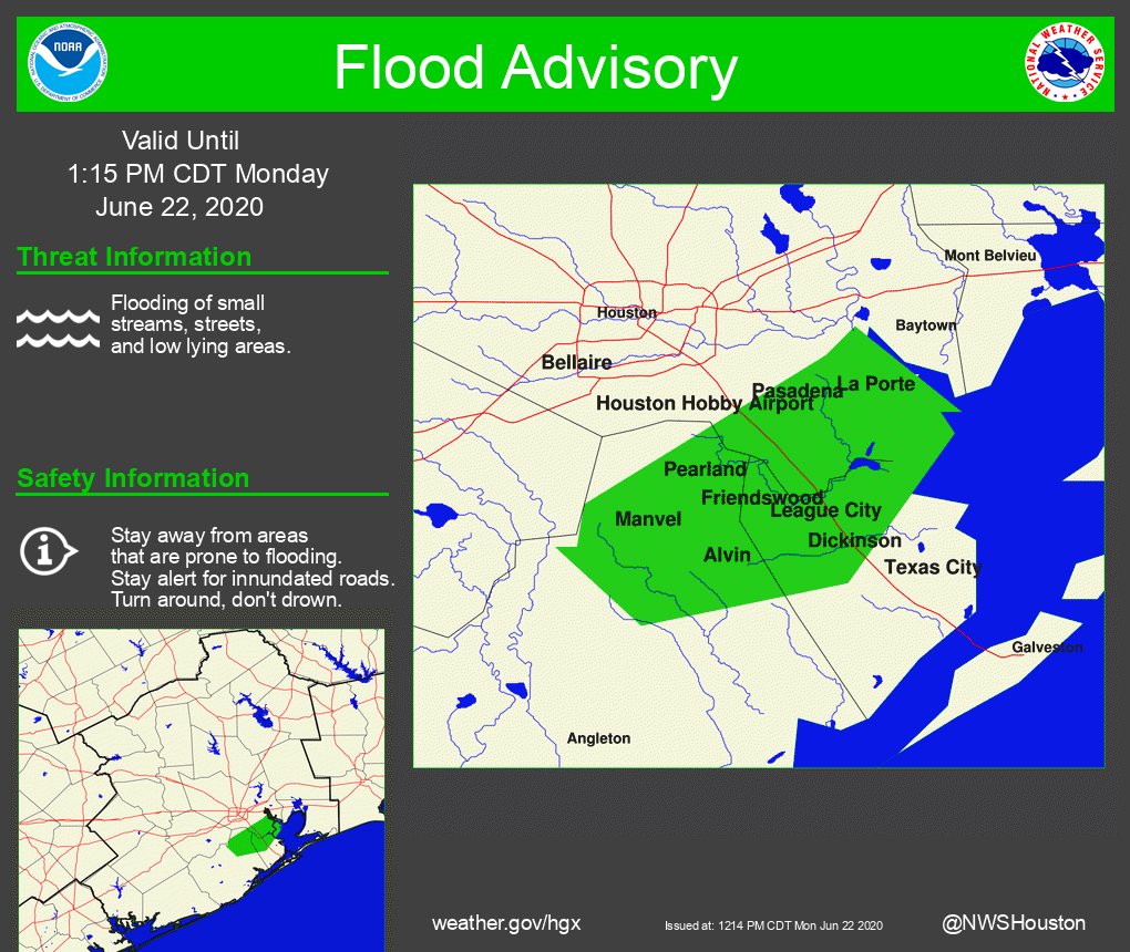 The National Weather Service in League City has Issued an Urban and ...