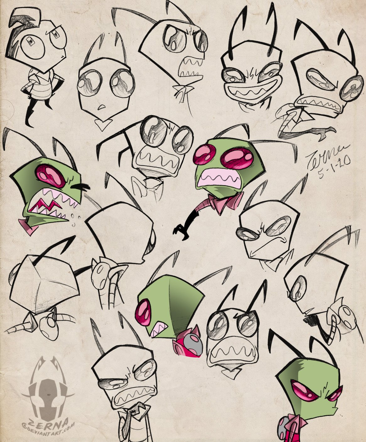 Invader Zim Drawing Style Invader Zim Drawing Style