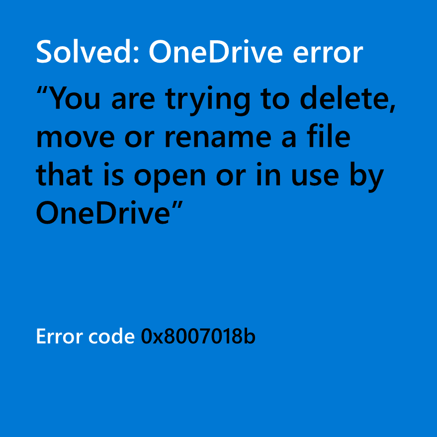 Ever see the error about trying to delete, move or rename a file that ...