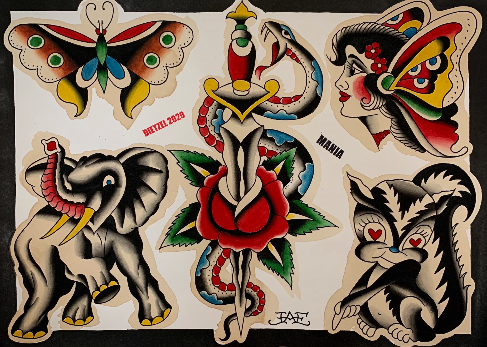 Sailor Jerry Elephant Tattoos