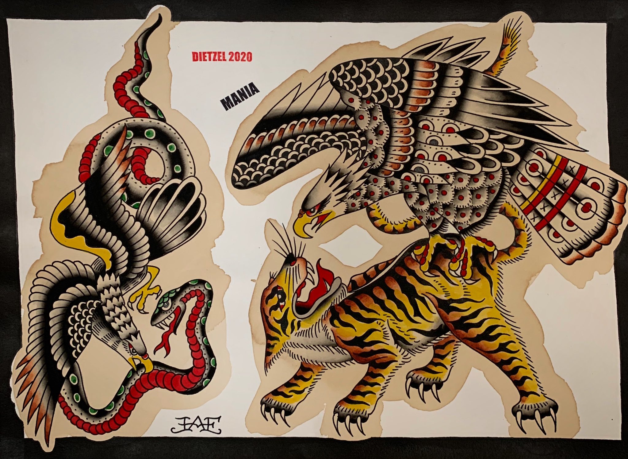 Sailor Jerry Snake Tattoo Designs