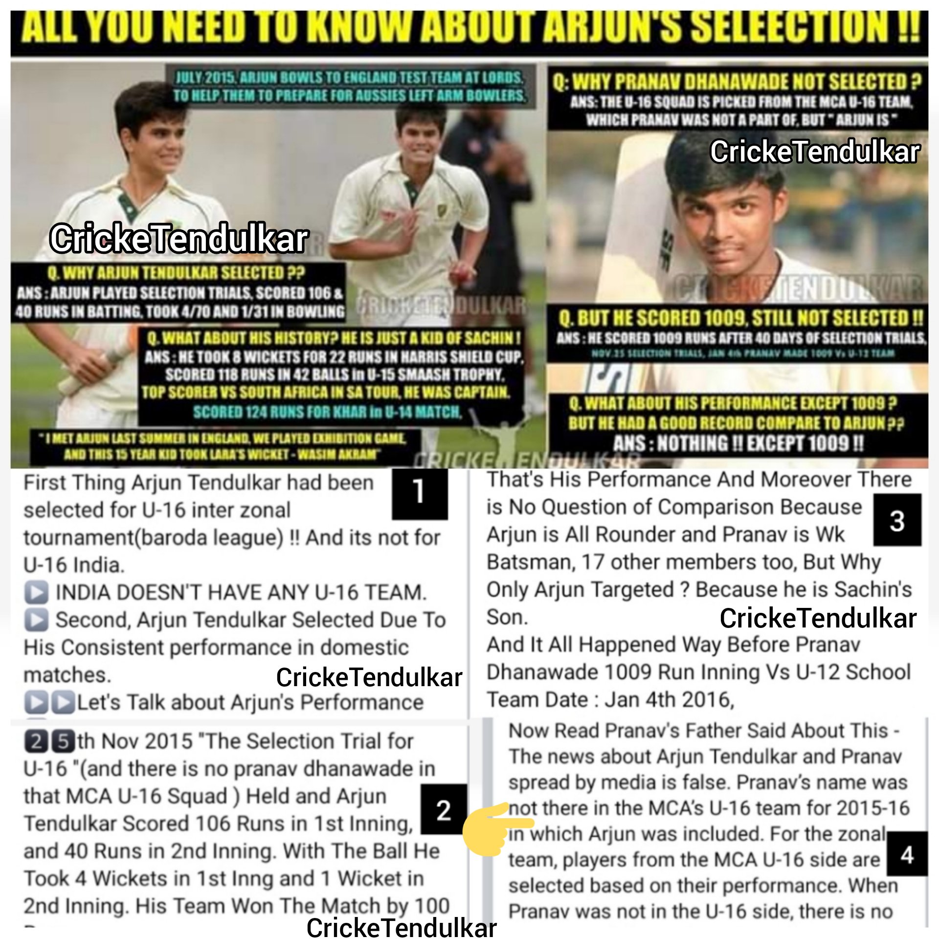 Arjun Tendulkar School Name