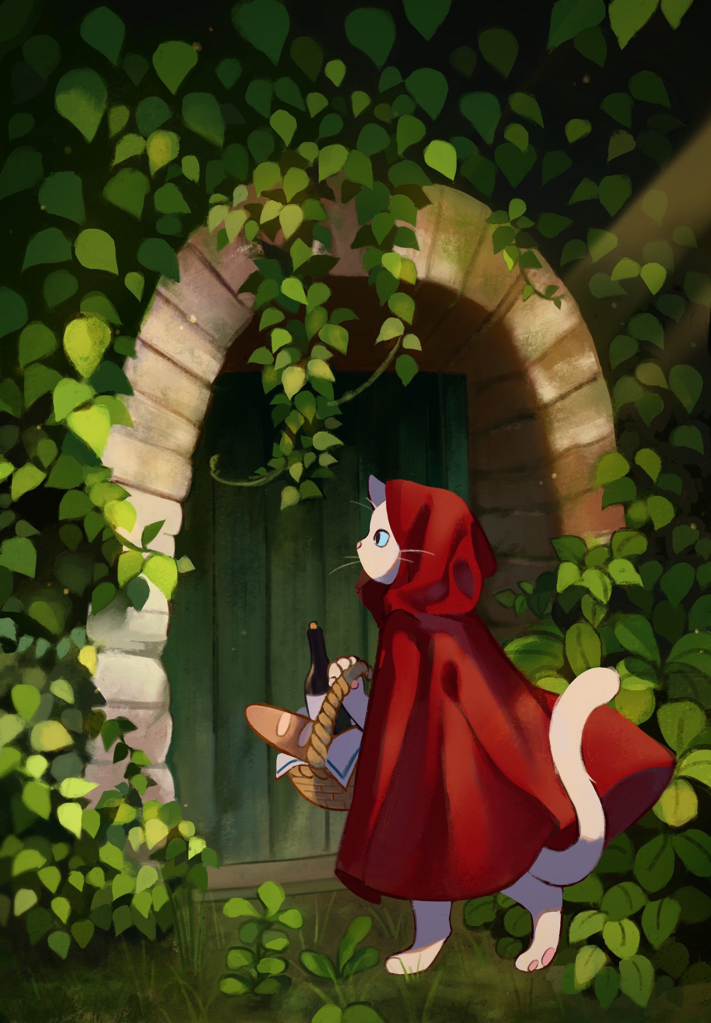Little Red Riding Hood Drawing From The Back