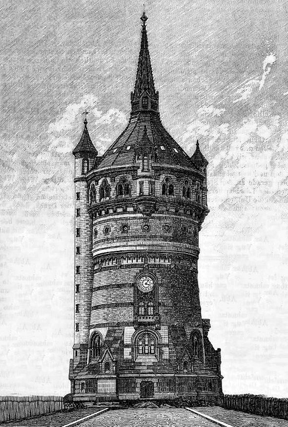 The new Water Tower in Worms, Germany c. 1900. Arch. C. Hofmann. | Cory ...