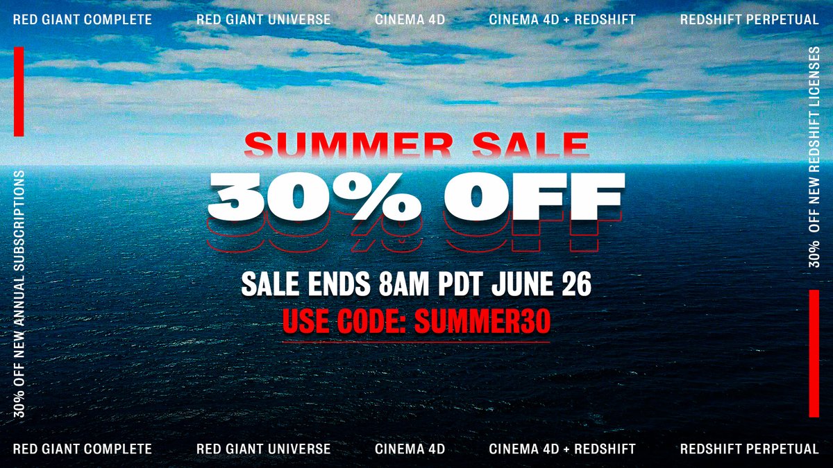 Redshift on Twitter: "SUMMER SALE 2020 | AND WE'RE OFF! For the next 72h you can get 30% off all ...