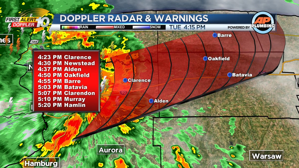 This batch of storms produced a 40 mph wind gust at the Buffalo airport ...