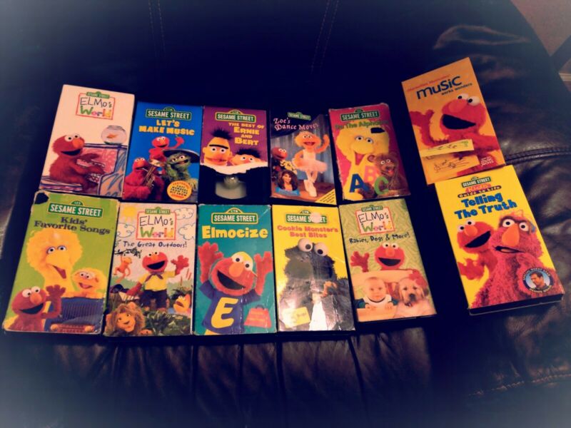 Sesame Street Elmo World Vhs Lot Of Picclick Hot Sex Picture