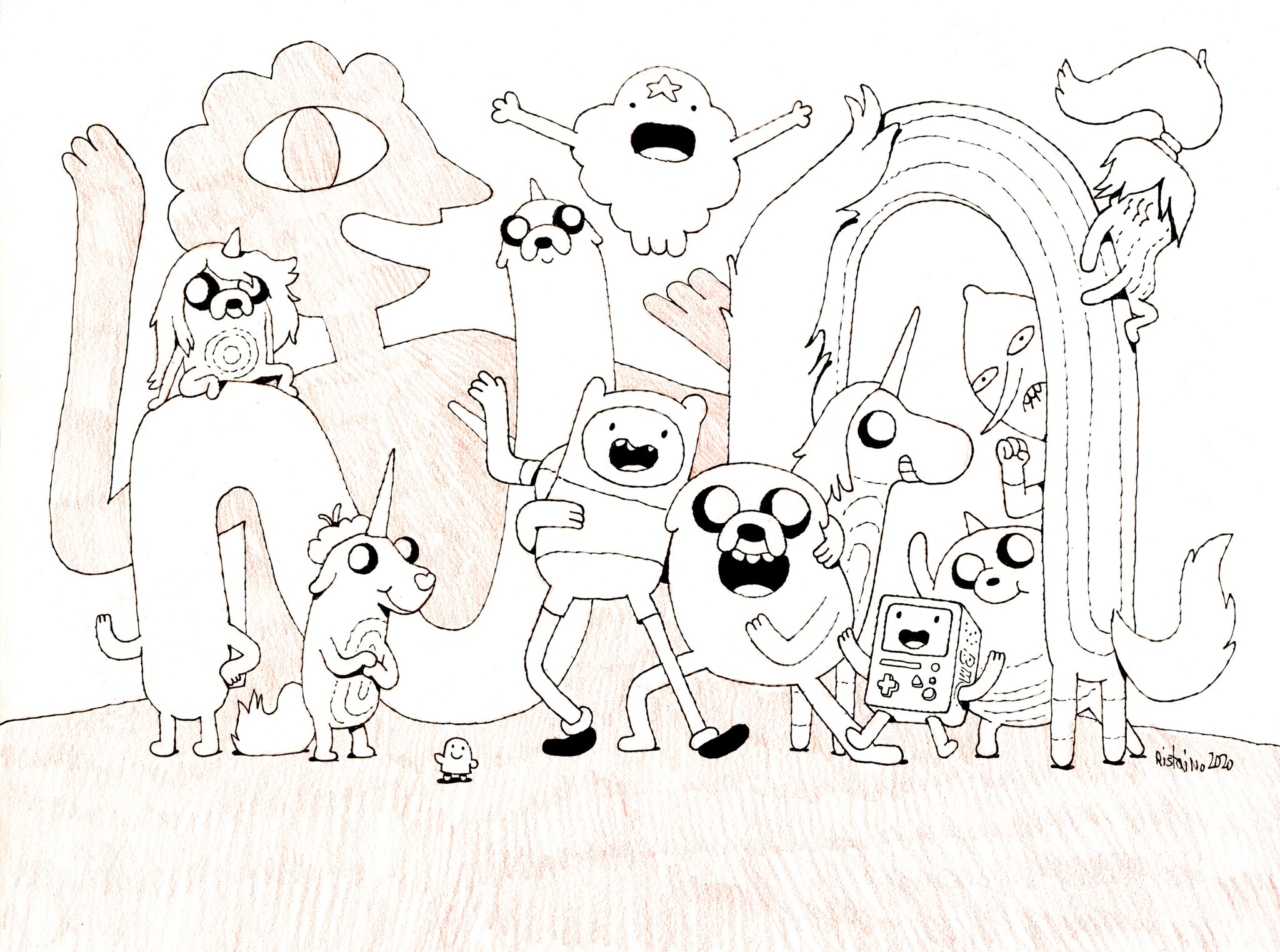Adventure Time Characters Coloring Pages
