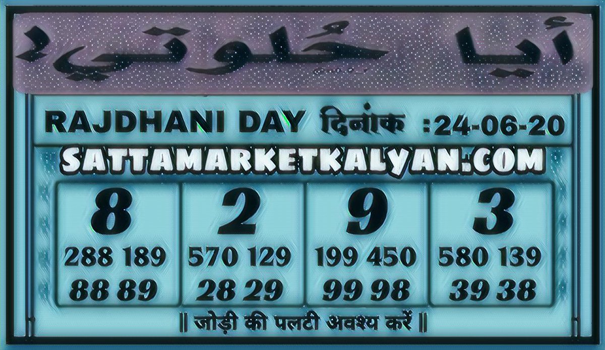 Ratan Khatri Matka Chart