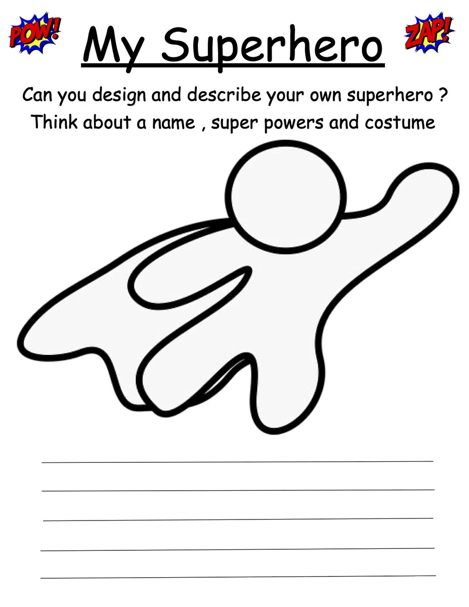 Design Your Own Superhero Template