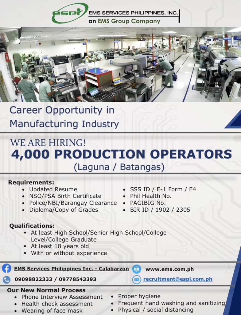 Factory Worker Hiring In Philippines